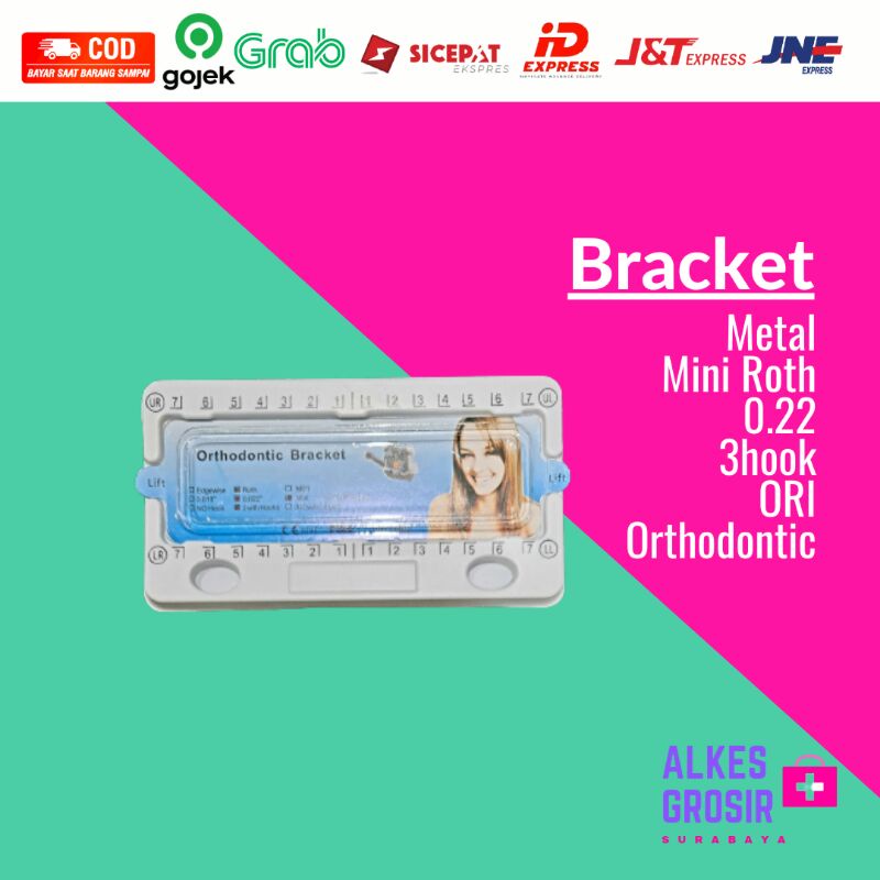 Jual Bracket Orthodontic Mini Roth 022 3hook Breket Metal Miniroth ...