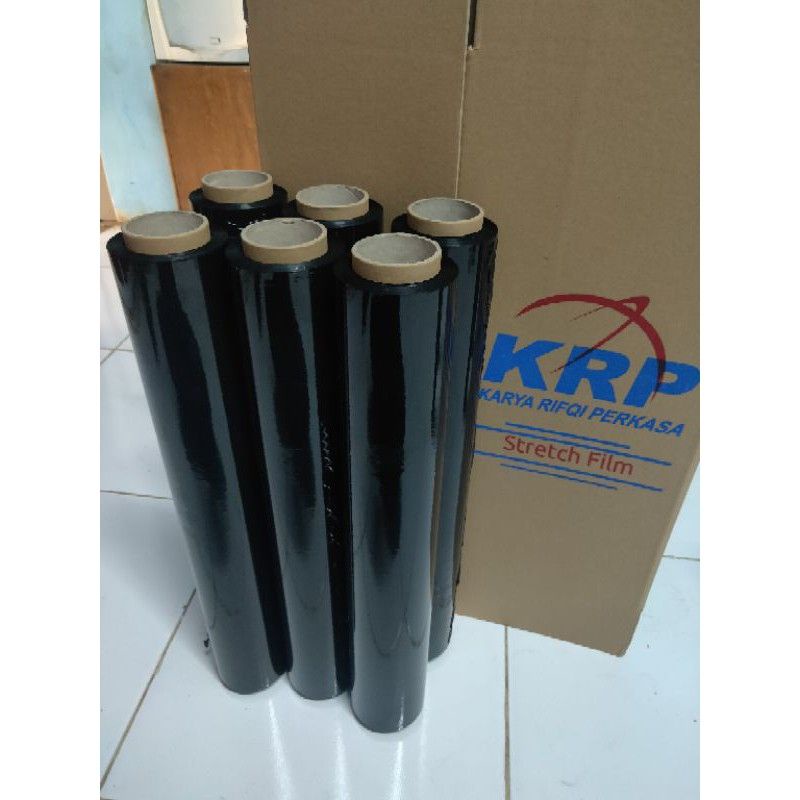 Jual PLASTIK WRAPPING 50cm x 150m HITAM STRETCH FILM MURAHPLASTIK ...