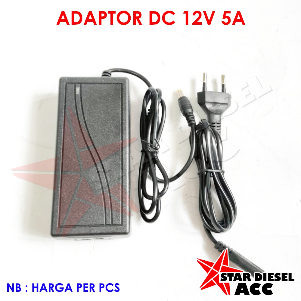 Jual ADAPTOR AC TO DC 12 VOLT 5 AMPERE ADAPTOR DC 12V 5A = | Shopee ...