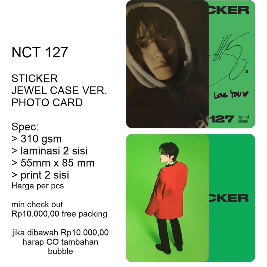 Jual photocard NCT 127 STICKER JEWEL VER. Unofficial [BISA DI SCAN ...