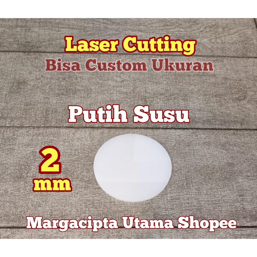 Jual Acrylic Putih Susu 2mm Diameter 3cm Akrilik Laser Cutting Bulat ...
