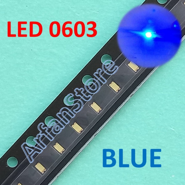 Jual Stock Terakhir SMD LED 0603 Blue SMT Super Bright Warna Biru Arfan ...