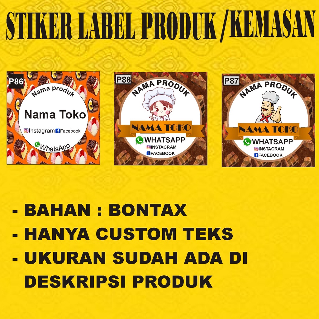 Jual STIKER PERSEGI BAHAN BONTAX | STIKER PRODUK | STIKER KEMASAN ...