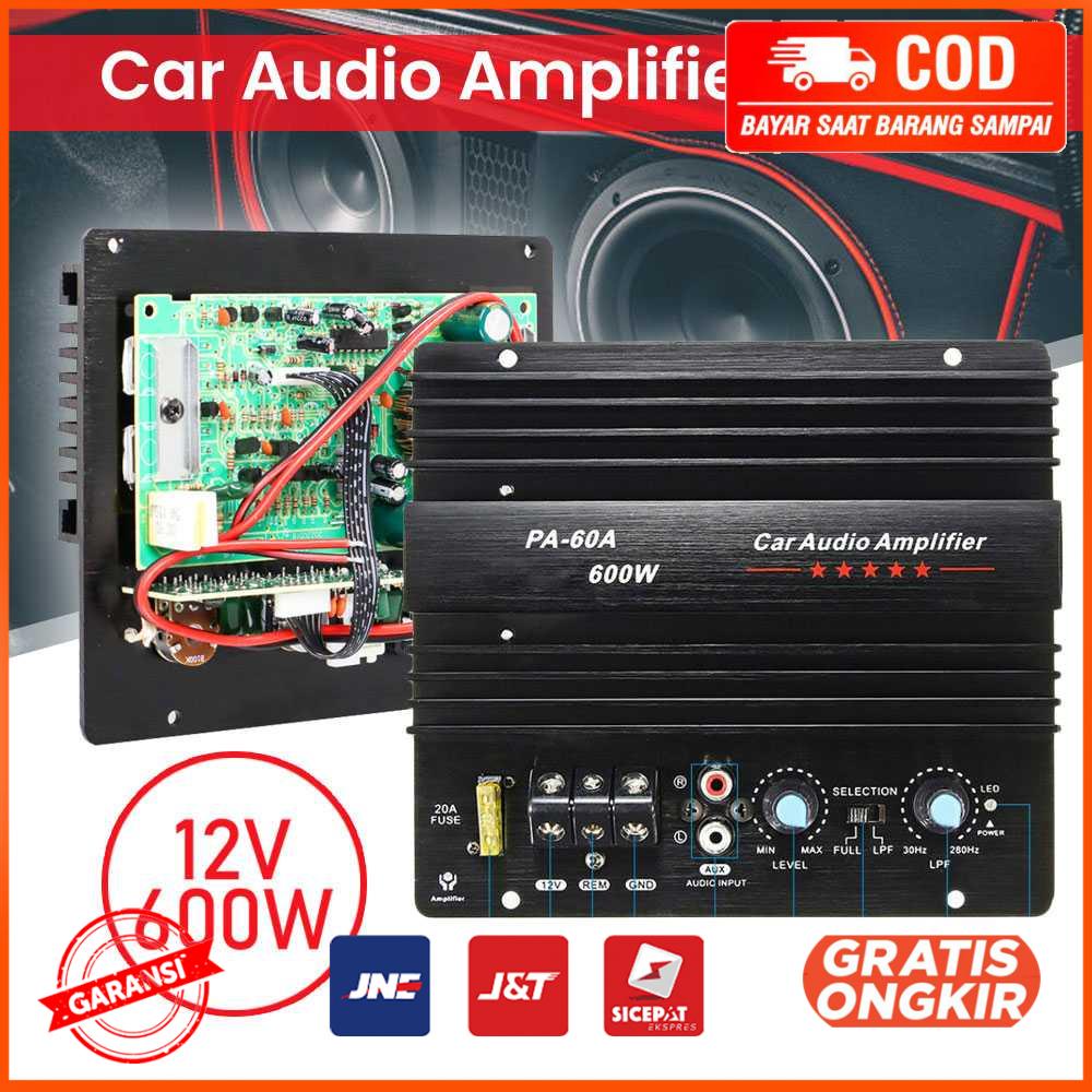 Jual Car Audio Amplifier Board Bass Subwoofer 600W PA 60A | Shopee Indonesia