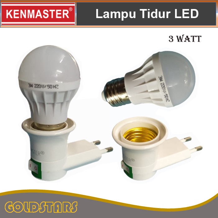 Jual Lampu Tidur Colok Listrik Dinding 3 watt Kenmaster Dim Night Light ...