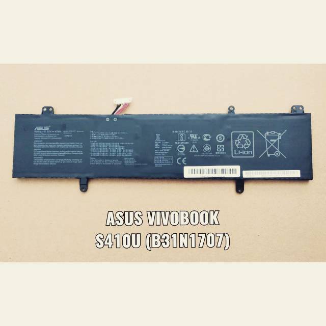 Jual ORIGINAL BATTERY LAPTOP ASUS Vivobook S410u (B31N1707) | Shopee Indonesia