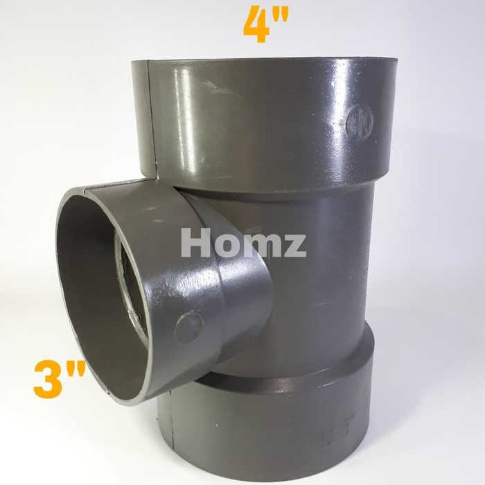 Jual Jual Vlok Tee D 4 x 3" inch/Plok T 4 x 3 in Pvc/Reducer Tee/Leter ...