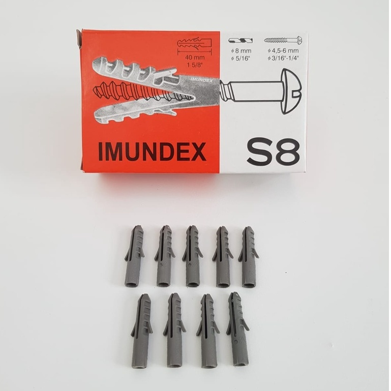 Jual Fisher IMUNDEX S8 Isi 100pcs Fiser Viser Piser Visher Tanam Lubang Dinding 8mm 8 mm ...