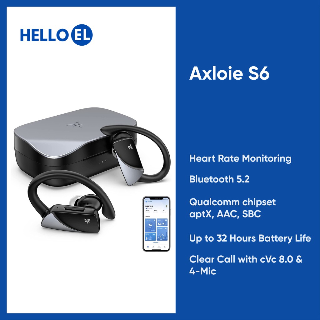 Jual [Baca Deskripsi] DP Axloie S6 Wireless Bluetooth 5.2 Sport Earbuds ...