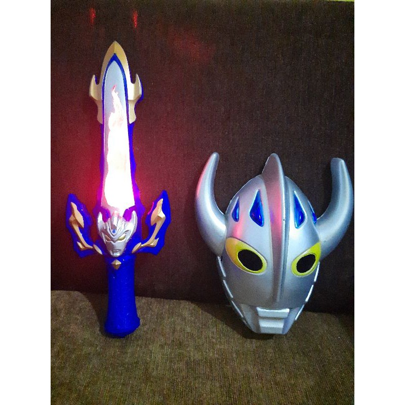 Jual mainan pedang senjata ultraman & topeng ultraman taro | Shopee ...