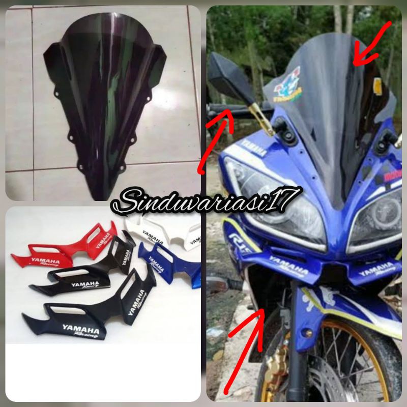 Jual PAKET MURAH VISOR JENONG DAN WINGLET DAN SPION TOMOK R15 V2 ...