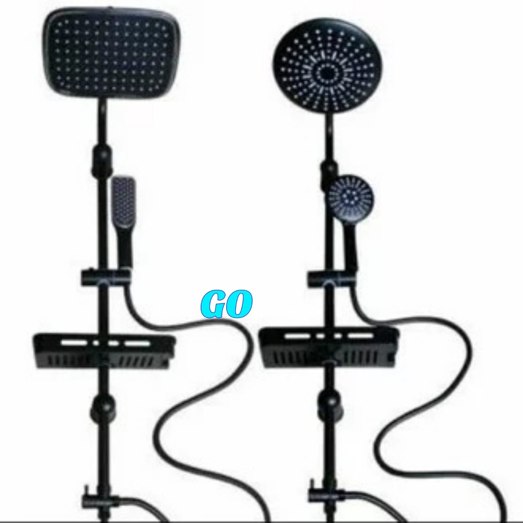 Jual Hand Shower Tiang Set Hitam - Shower Tiang Set Dingin Saja ...