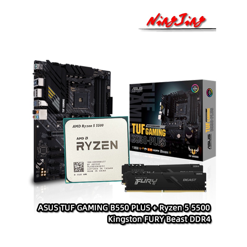 Jual PREORDER AMD Ryzen 5 R5 5500 CPU + ASUS TUF GAMING B550 PLUS ...