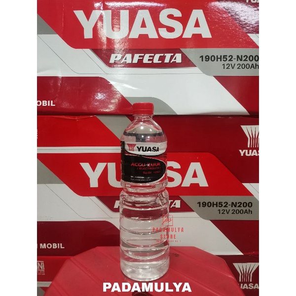 Jual Air Aki Zuur Merah Electrolyte Battery Acid Yuasa 1 Liter | Shopee ...