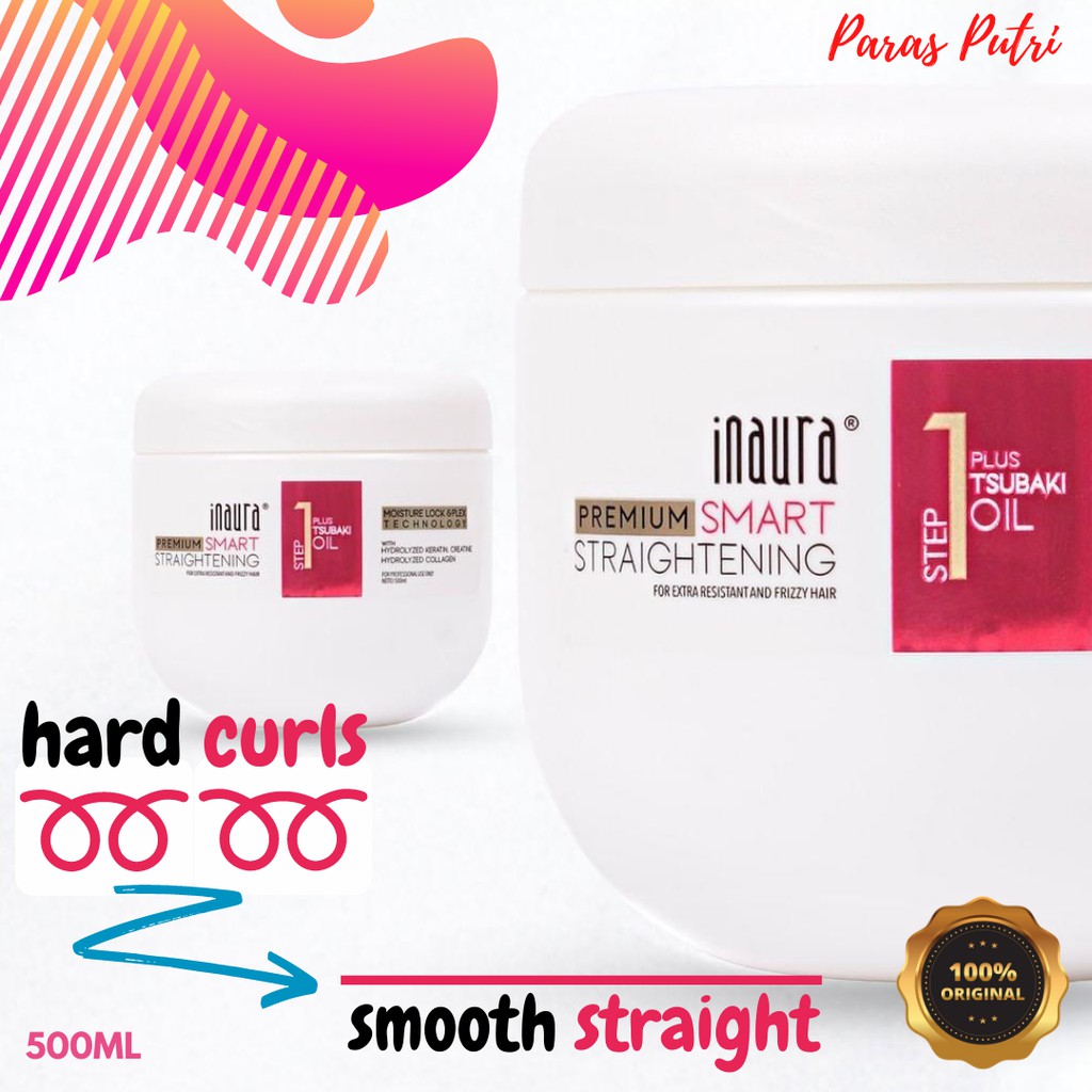 Jual INAURA PREMIUM SMART STRAIGHTENING STEP 1 (500ML) | Shopee Indonesia