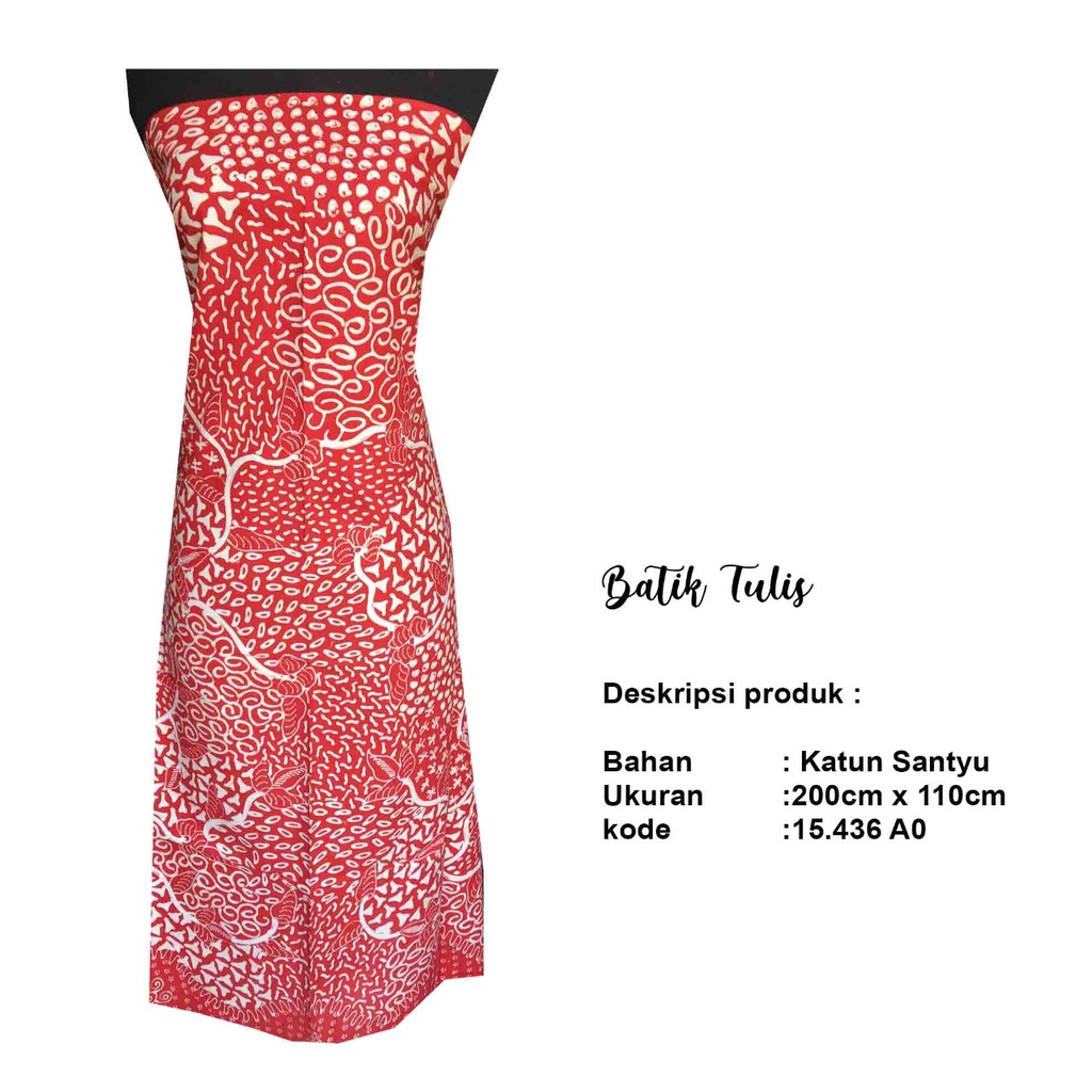 Jual Kain Batik Tulis Merah Putih / Batik Couple / Seragam / Sarimbit ...