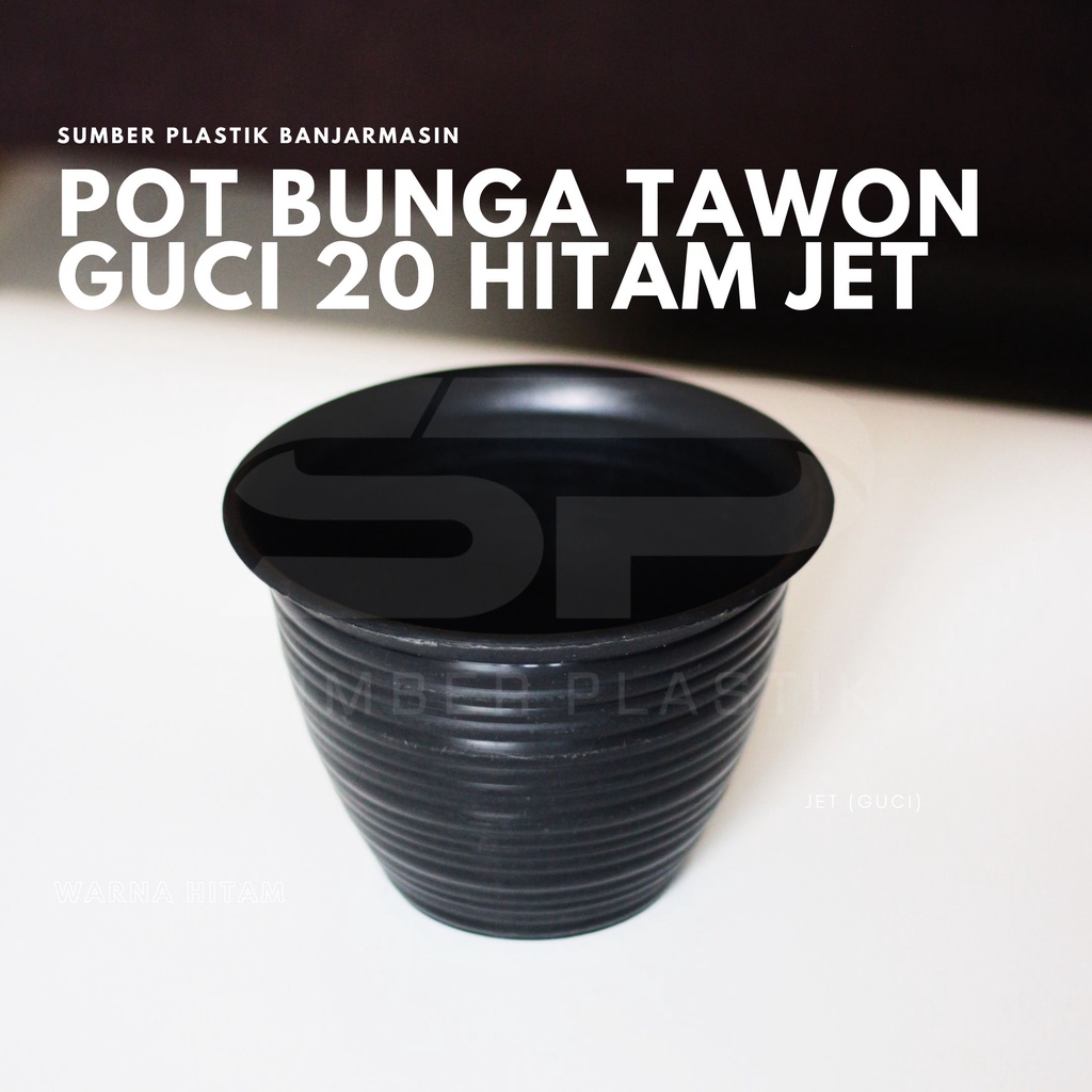 Jual Pot Bunga Tawon Guci Hitam 20 (JET) | Shopee Indonesia