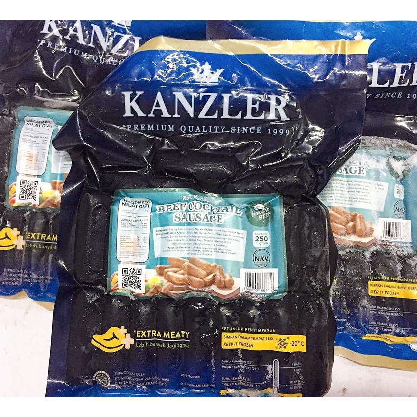 Jual Sosis KANZLER Beef Cocktail Sausage - Sosis Sapi Cocktail | Shopee ...