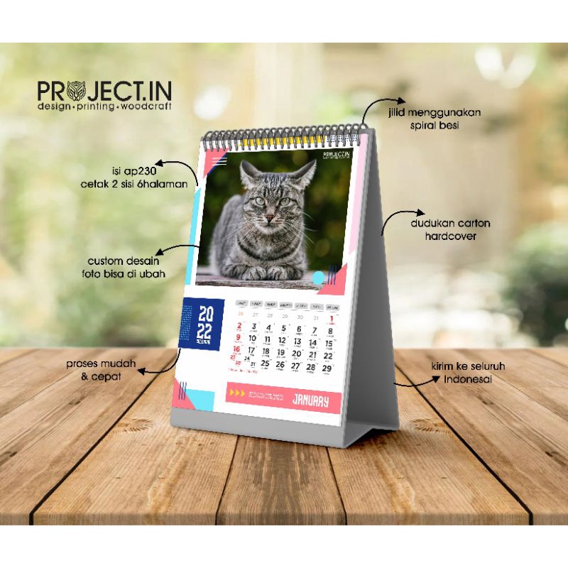 Jual Kalender Meja Foto Kucing (Cat Desk Calendar 2022) | Shopee Indonesia