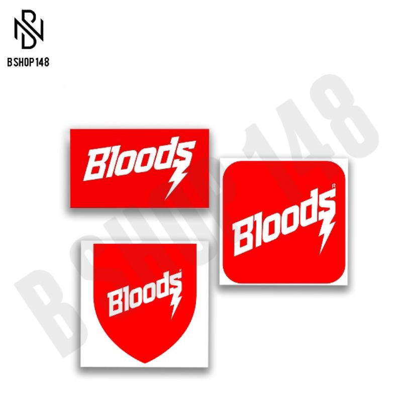 Jual Stiker Blood/Sticker Distro Logo Bloods/Stiker Bloods - Stiker ...