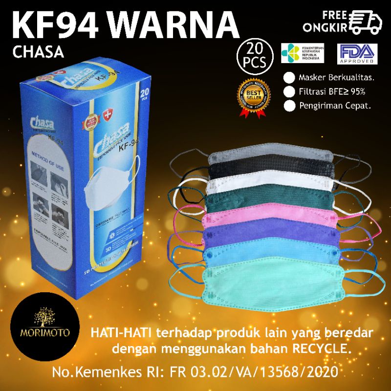 Jual MASKER KF94 3D EVO STEREOSCOPIC FISH EARLOOP KF 94 ISI 10PCS CHASA ...