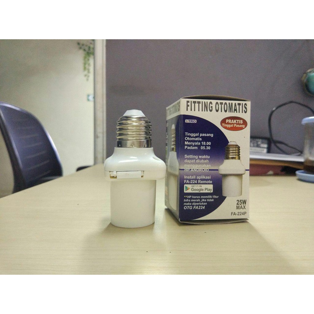 Jual FITTING LAMPU TIMER OTOMATIS LI TRO FA-224 BUKAN SENSOR CAHAYA ...