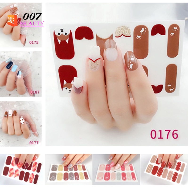 Jual PREMIUM IMPORT 14 Stiker Kuku 3D Tahan Air Motif Korea - Nail ...