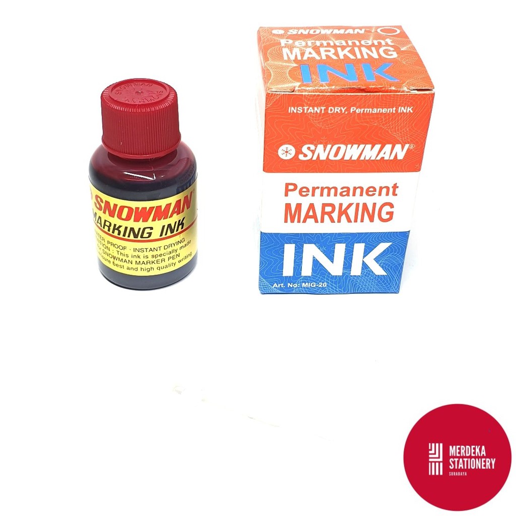 Jual Refill/Isi/Tinta Spidol/Marker Permanen/Permanent Ink Snowman MIG ...