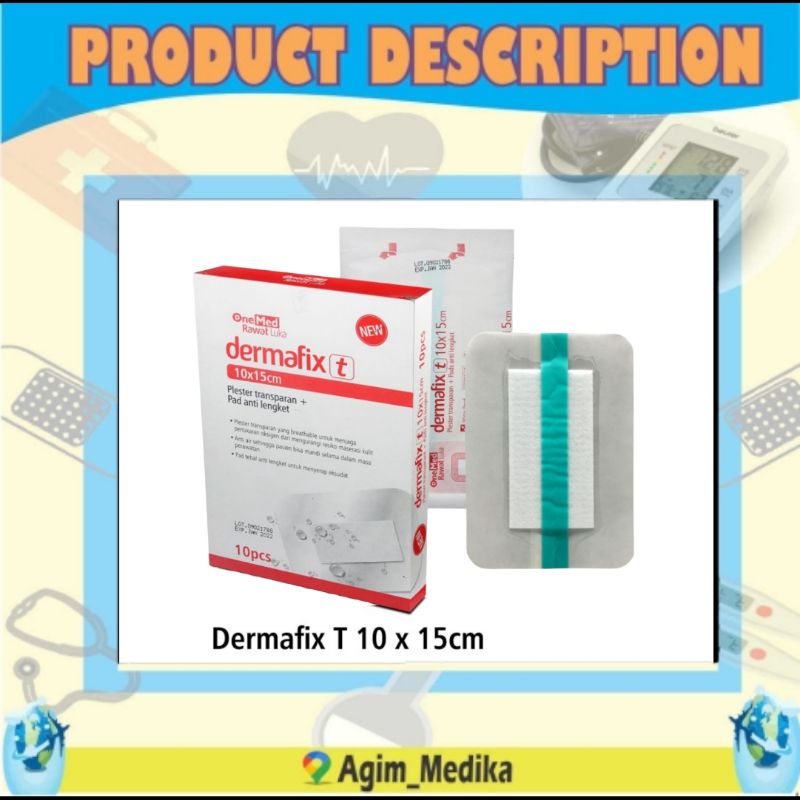Jual Dermafix-T 10x15cm Onemed Plester anti air + padding | Shopee ...