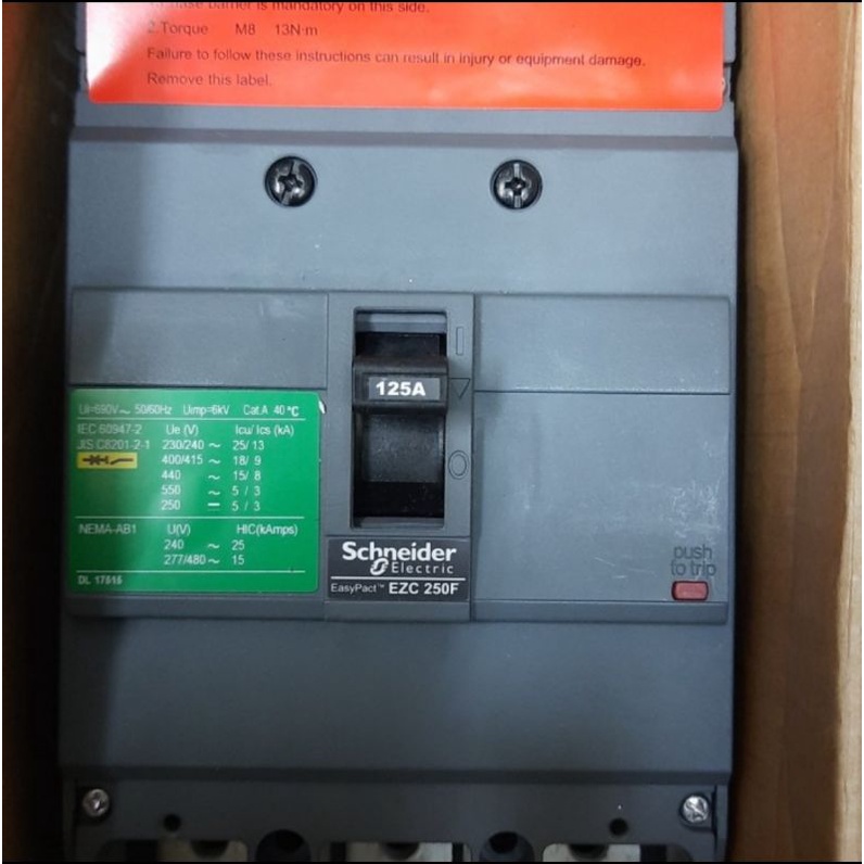 Jual mccb ezc250f 3p 125A/160A/200A/225A/250A schneider | Shopee Indonesia