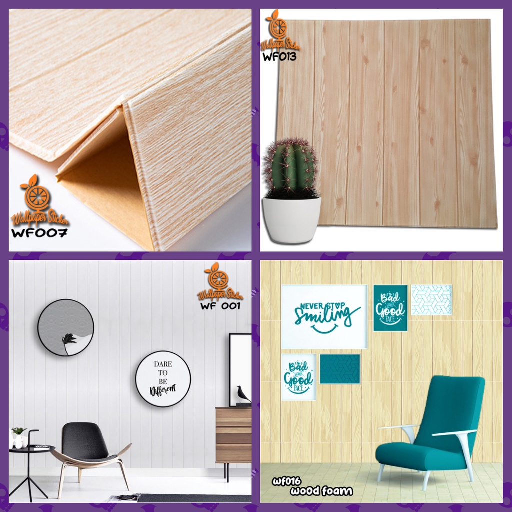 Jual Woodfoam Wallpaper 3D Murah Kayu Klasik Emboss Panel Foam Peredam ...