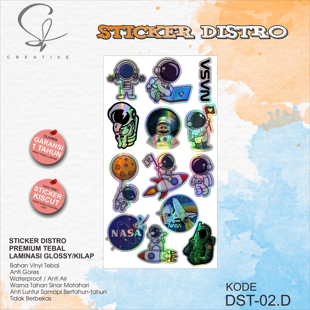 Jual Sticker Pack Distro Aesthetic Hologram Dst.02 | Shopee Indonesia