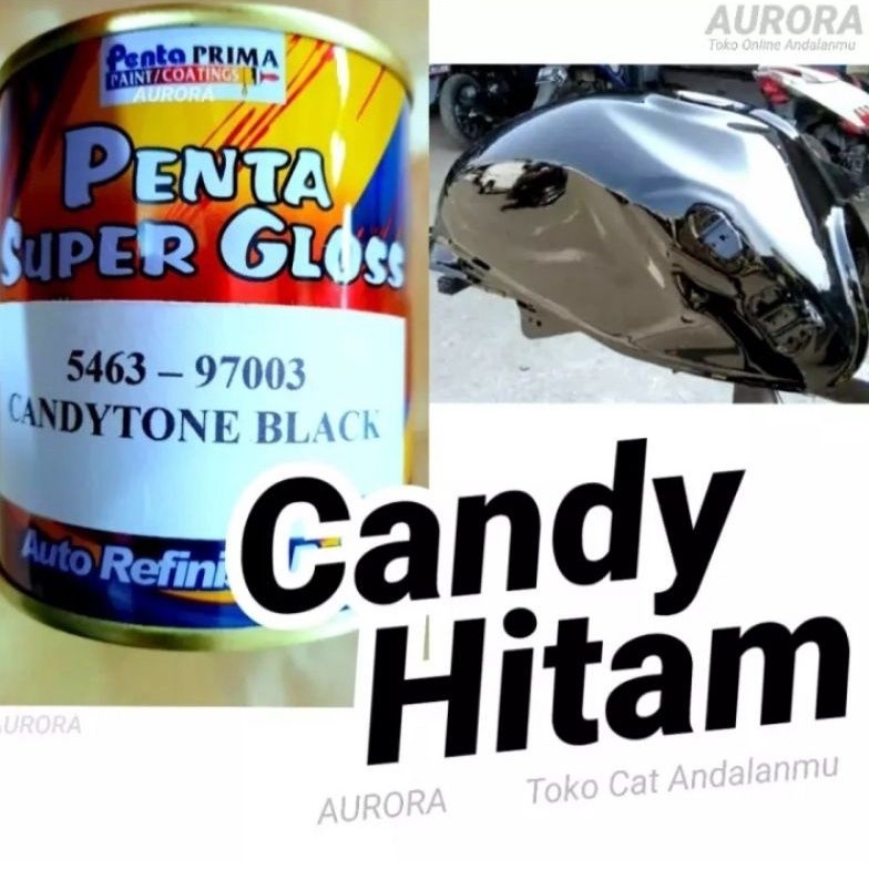 Jual Cat Penta Super Gloss NC Candytone Black 200ml Candy Tone Hitam ...