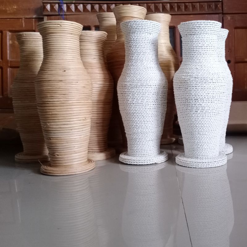 Jual Vas Bunga Kering/Bunga Hias/Vas Akar Guci/Mendong/Pot Bunga Kering ...