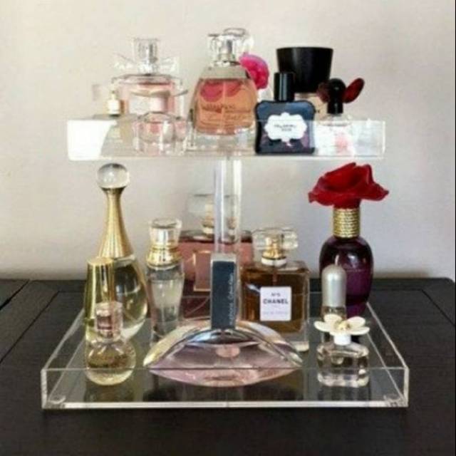 Jual Akrilik parfum organizer 2tingkat , tempat parfum acrylic | Shopee ...