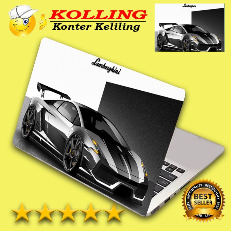 Jual Garskin Laptop logo art lamborghini grey cool Skin Laptop Stiker ...