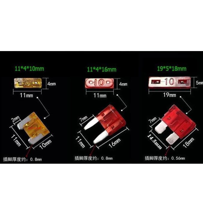 Jual hid_ Auto Sekring Plug in Fuses Sikring fuse 19*5*18mm 10A ...