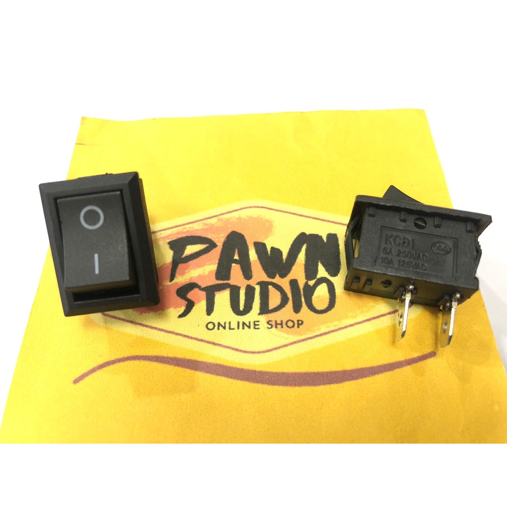 Jual Saklar Swicth on off 2 pin kecil / rocker switch 2 pin hitam murah ...