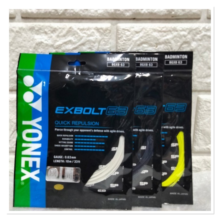 Jual SENAR RAKET BADMINTON YONEX EXBOLT 63 ORIGINAL 100% | Shopee Indonesia