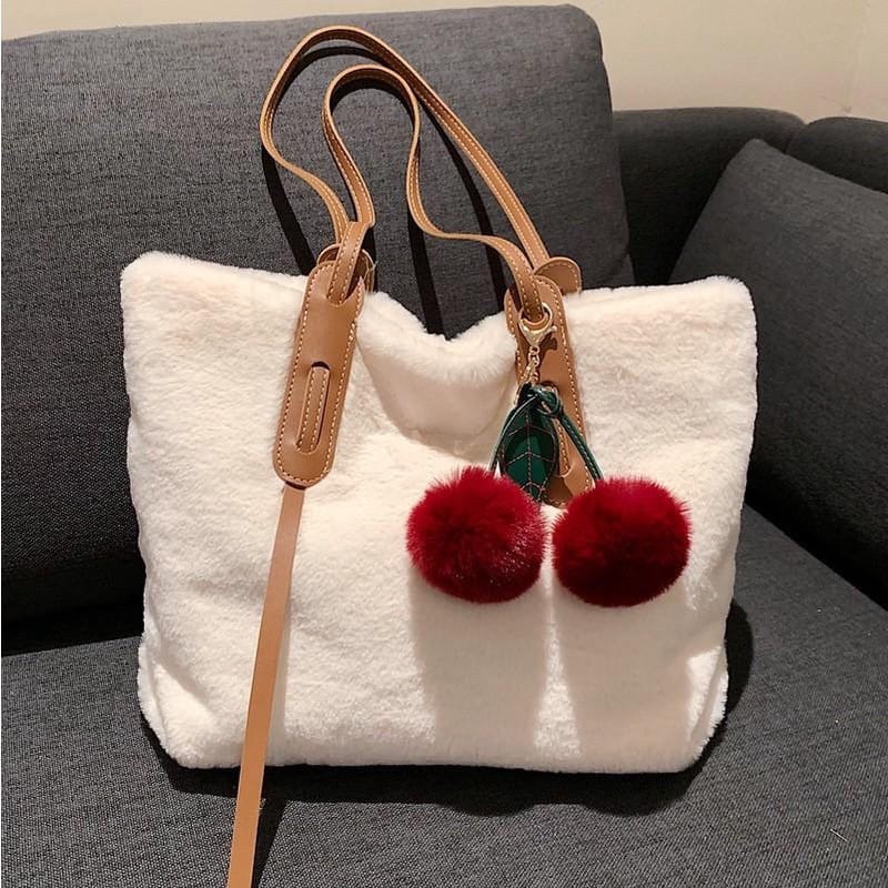 Jual IZROOM - Totebag HM HnM tote bag Matt bulu Halus Fashion wanita ...