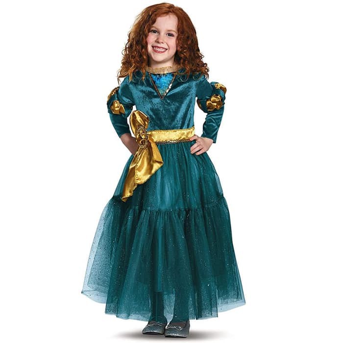 Jual Disney princess merida dress brave merida costume princess ...