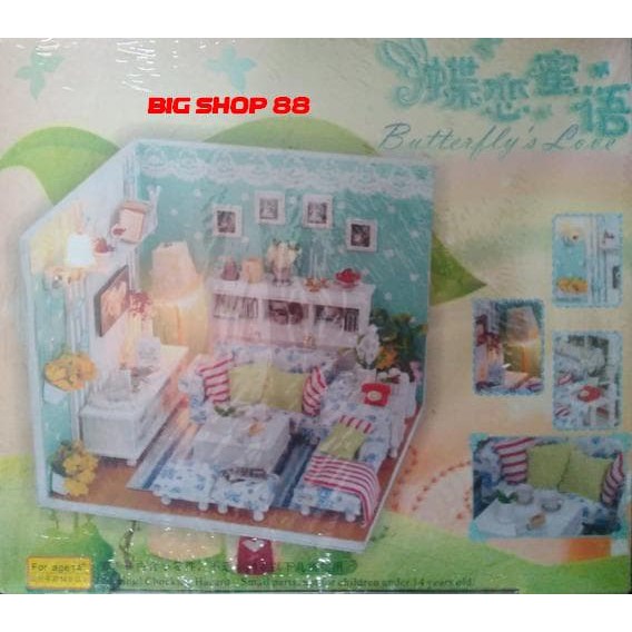 Jual MINIATUR DIY MINIATURE DIY RUMAH MINIATUR DOLLHOUSE 3D RUMAH ...