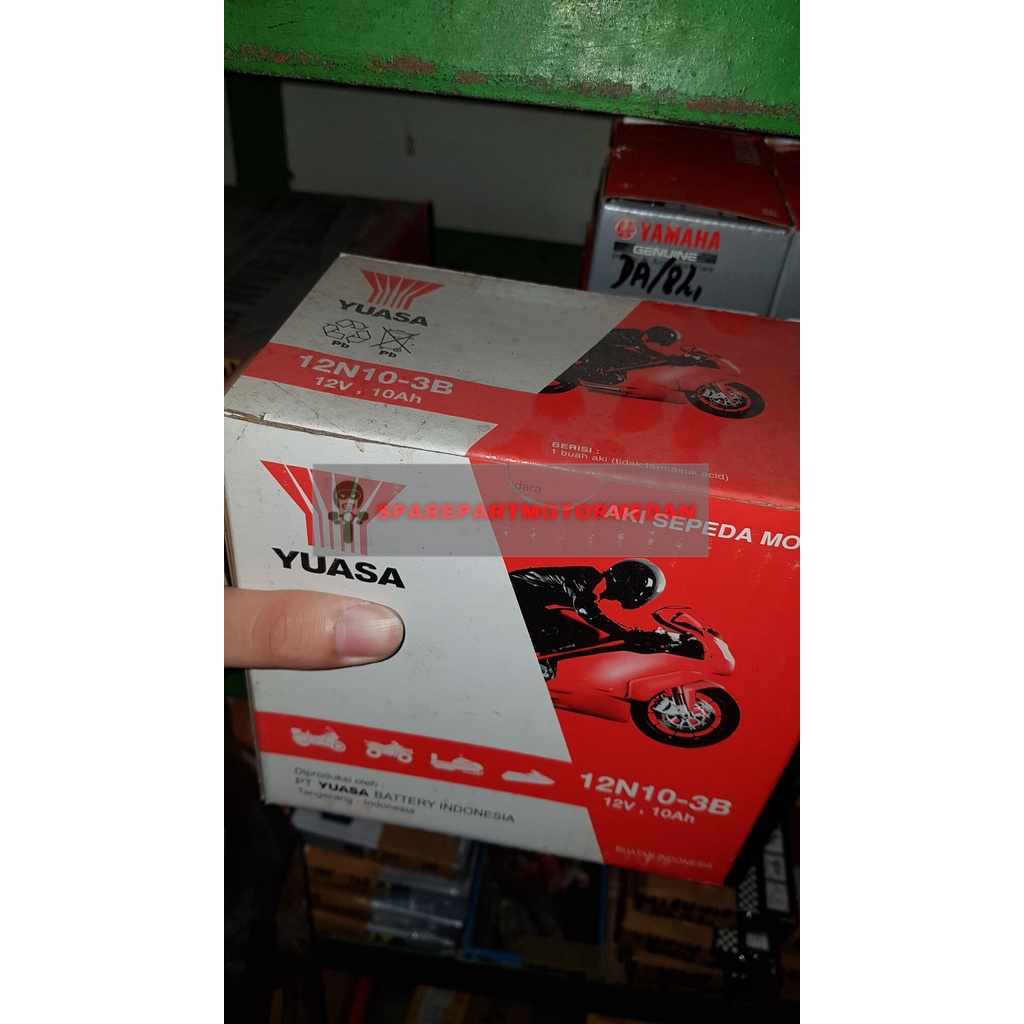 Jual Baterai Accu Aki Basah Motor Binter Mercy Vespa Excel Thunder 250 12N10-3B 12V 10 Ah ...