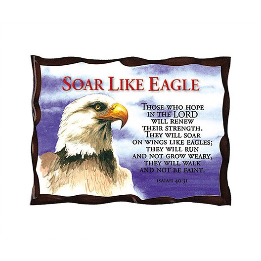 Jual SOAR LIKE EAGLE "Isaiah 40:31, Inggris" (Hiasan Dinding - Omega) | Shopee Indonesia