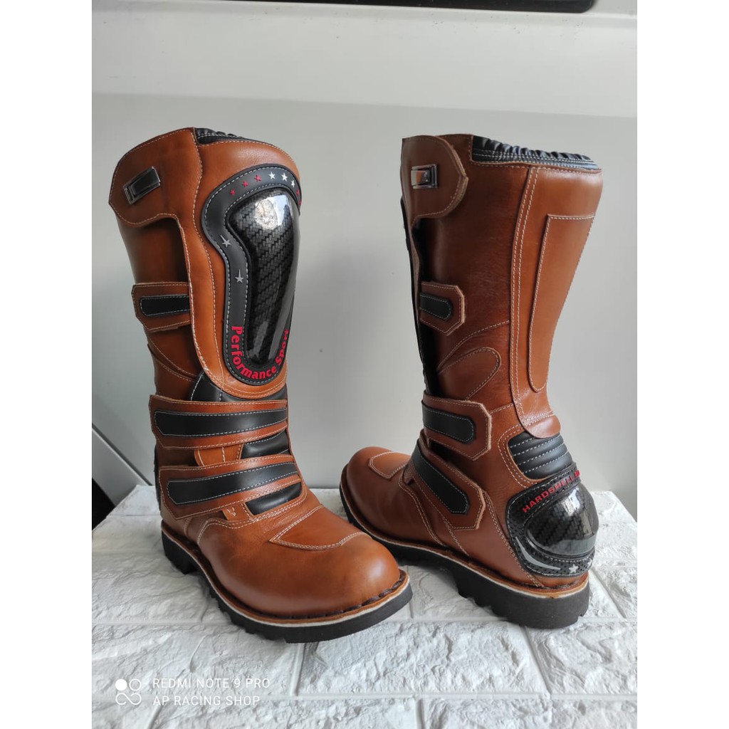 Jual Sepatu motocross Klasik ARC MX Thor kulit asli sepatu Trail kulit ...