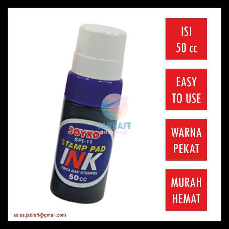Jual Tinta Refill Bak Stempel (Biru) 50 Cc Joyko Spi-12 Stamp Pad Ink ...