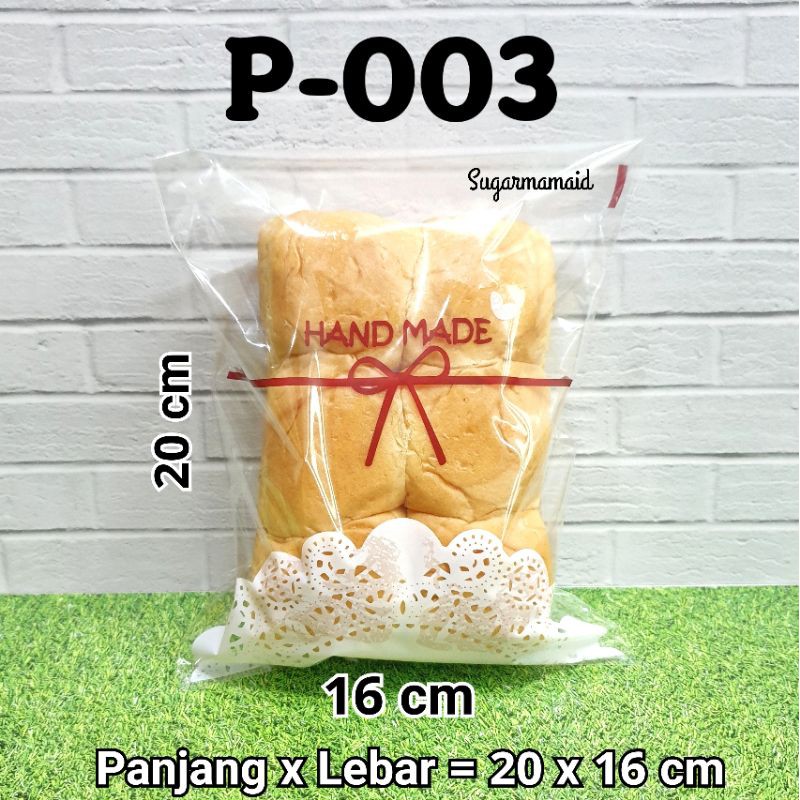 Jual (100pcs) Plastik Kemasan OPP 16x20 cm P 003 Kue Roti Pastry ...