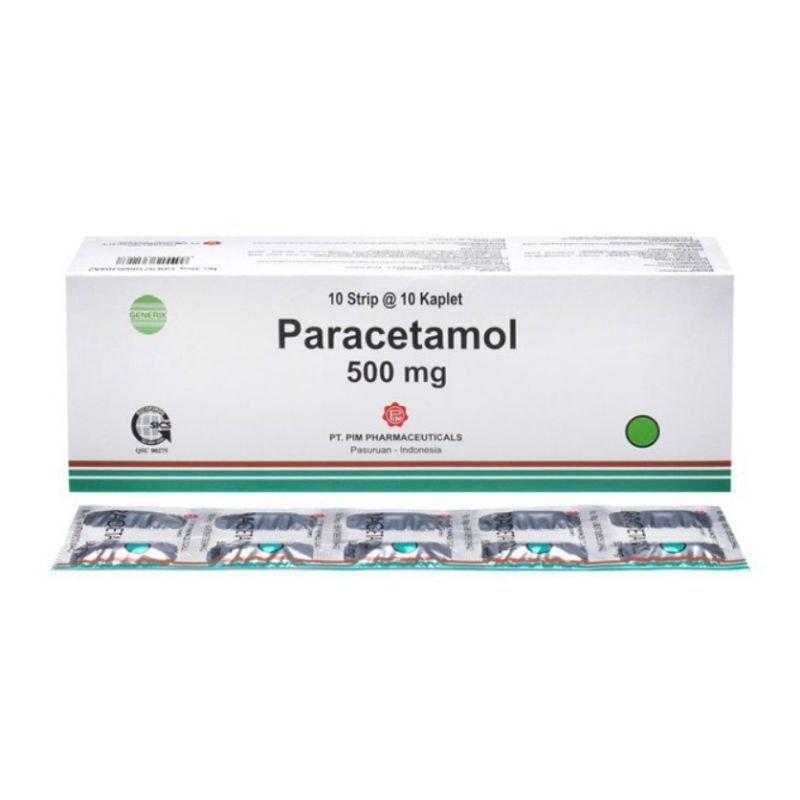 Jual Paracetamol 500mg PIM 10's tablet - Untuk Demam, sakit kepala per ...