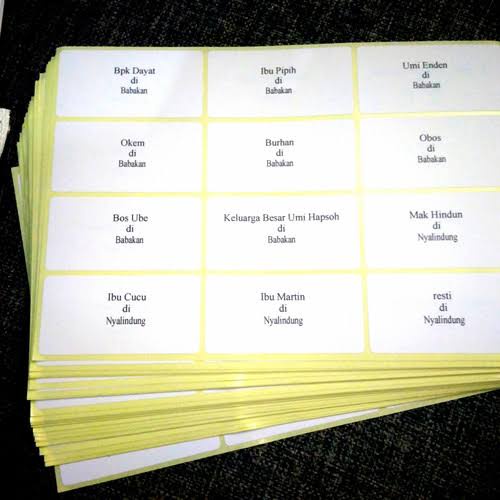 Jual Cetak Label Undangan Wedding dan Khitan Label 103 | Shopee Indonesia