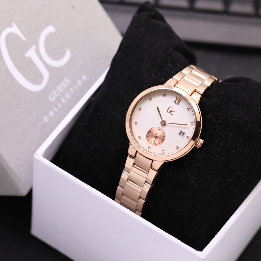 Jual Jam Tangan Wanita GC Rantai Detik Bawah Tanggal Aktif L9112 Free ...